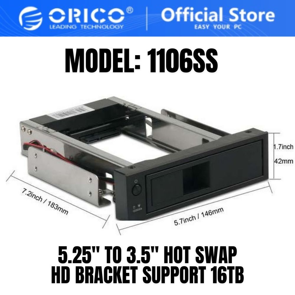 Orico 5.25 Bay to 3.5 inch Internal Hard Drive SATA Mounting Tray ...