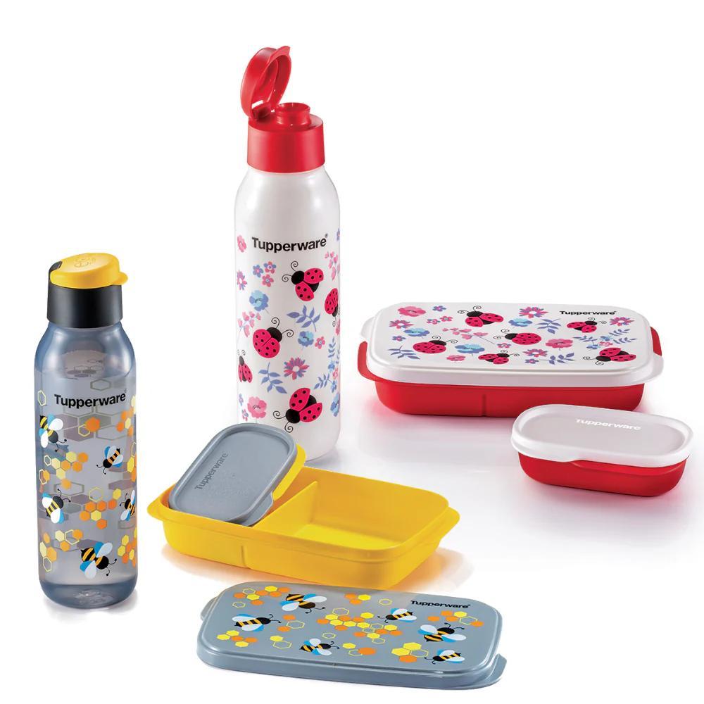 Tupperware Whimsical Garden Set (Water Bottle & Lunch Box *Foodie Buddy ...