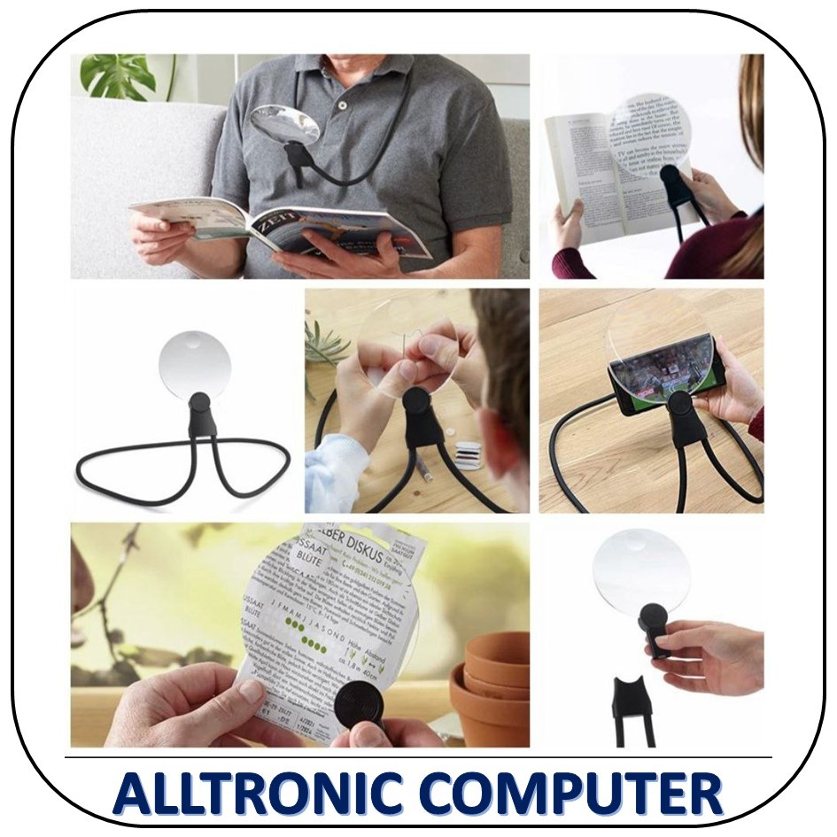 Hands Free Magnifying Glass For Neck Wear/ 3X Magnification Magnifier ...