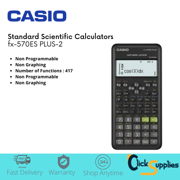 CASIO FX-570ES PLUS Scientific Calculator For Engineering Math Science | Shopee Singapore