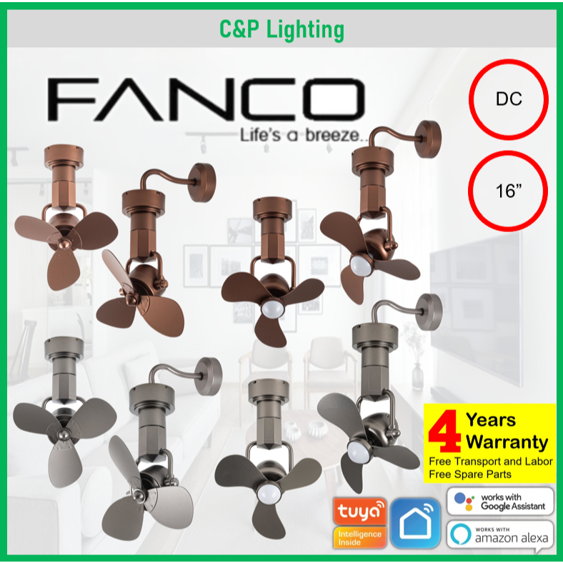 (New Launch) Fanco Co Fan Reno / Zeno Corner Wall Fan w/ Optional Wifi ...