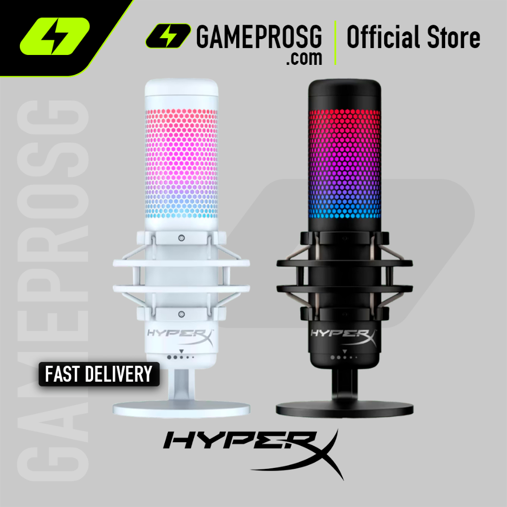 HyperX QuadCast S USB Microphone — RGB Lighting - Multi-Platform - Four ...