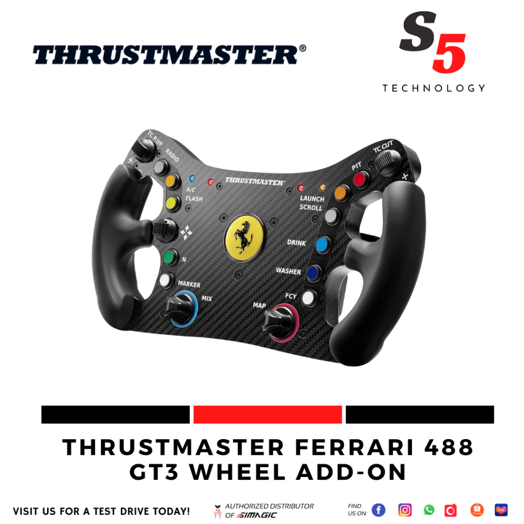 THRUSTMASTER Ferrari 488 GT3 Wheel Add-On / Racing wheel / driver wheel ...