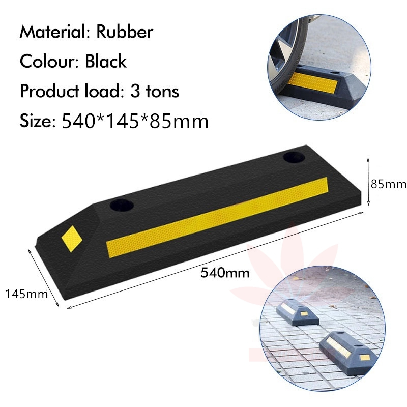 【Fast delivery】54cm Rubber Curb Parking Block Wheel Stopper Penahan ...