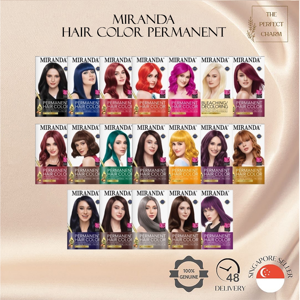 Miranda Hair Color Hair Dye 30ml +30Ml +10ml Hair Pastel Color | Shopee ...