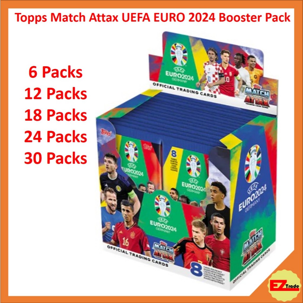 Topps Match Attax UEFA EURO 2024 GERMANY Sealed Booster Packs - 6 / 12 ...