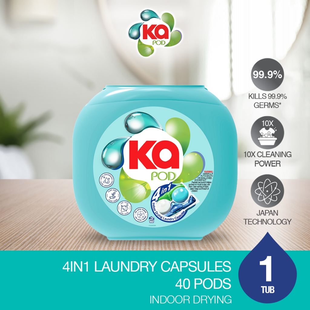 Ka 4in1 Laundry Capsules 40 Pods – Indoor Drying | Shopee Singapore