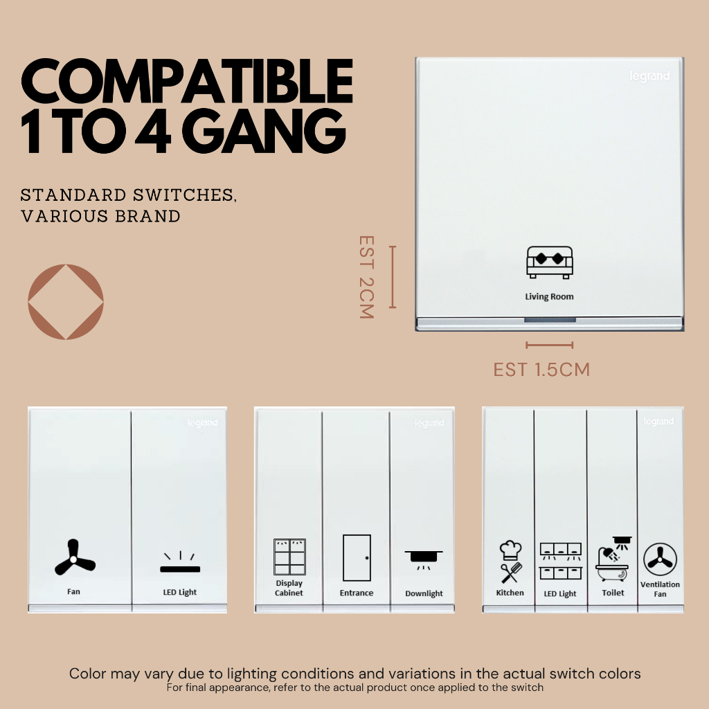 [SG Local] Borderless UV Switch Label Stickers | Decal | Waterproof ...