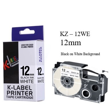 [SG local stock] Label tape compatible for Label printer | Black on ...
