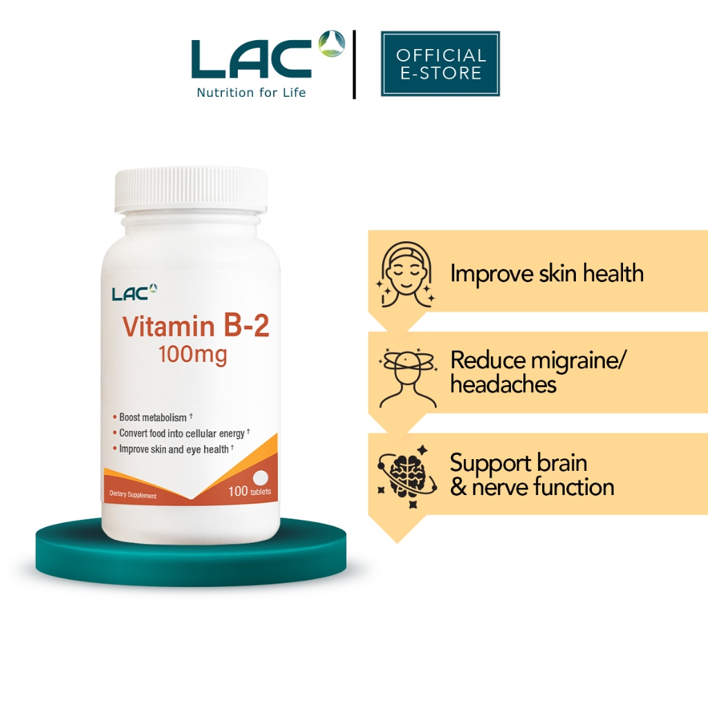 [LAC VITAMINS] Vitamin B-2 100mg (100 tablets) | Shopee Singapore