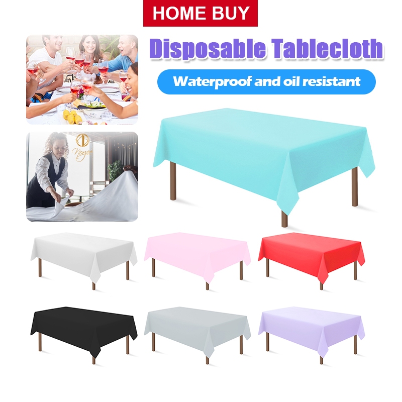 Disposable Tablecloth 137cm*183cm Plastic Birthday Party Wedding ...