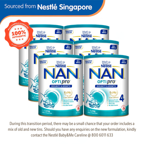 [Carton of 6] Nestle NAN Optipro Stage 4 Growing Up Milk Formula 1.6kg - From 24 Months | Shopee ...