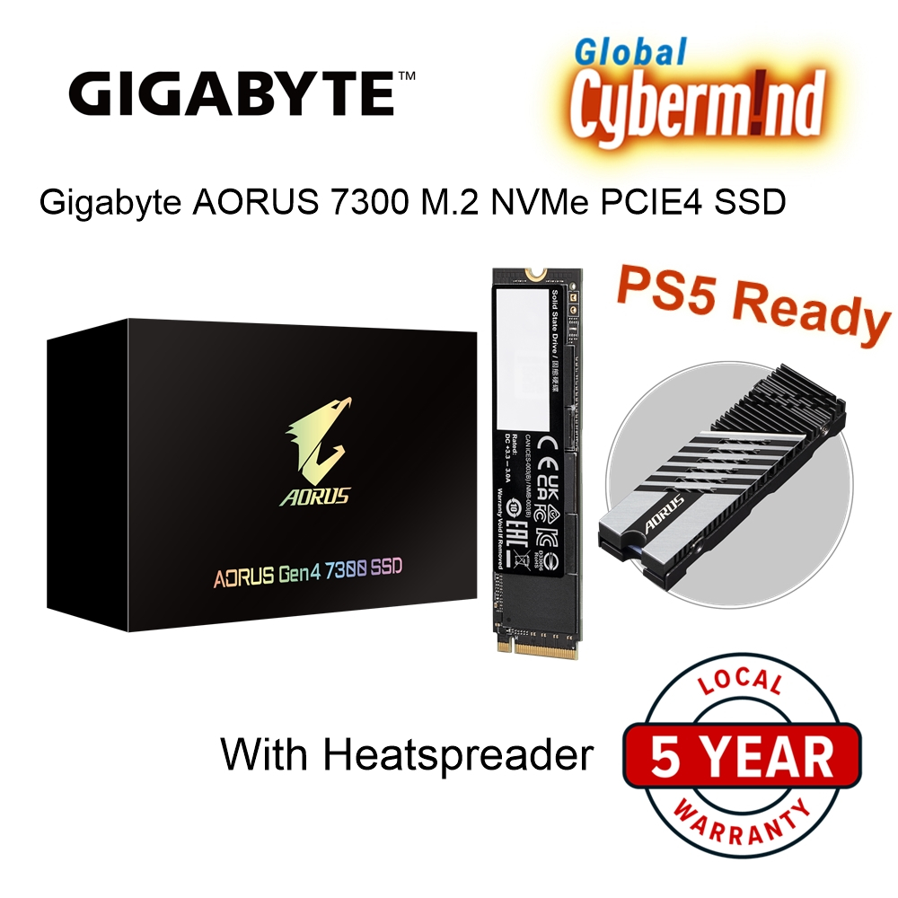 Gigabyte AORUS NVME M.2 7300 SSD - 1TB/2TB (AG4731TB/AG4732TB) PS5 ...