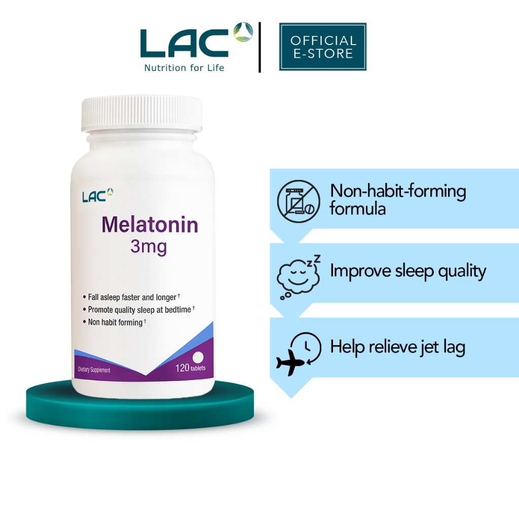 [LAC SLEEP] Melatonin 3mg (120 tablets / timed-release 60 tablets ...