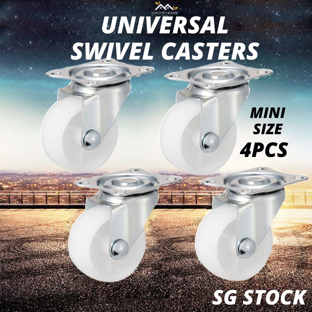 {SG} 4PCS Universal Wheel Caster Wheel Furniture 1Inch 1.5Inch Wheel ...