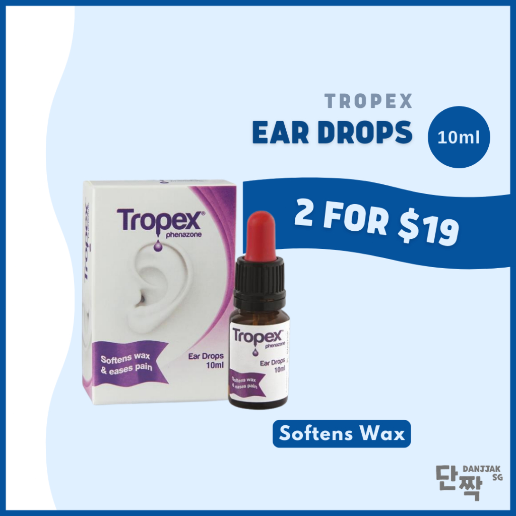 Tropex Ear Drops 10ml (Softens Wax And Eases Pain) | Shopee Singapore
