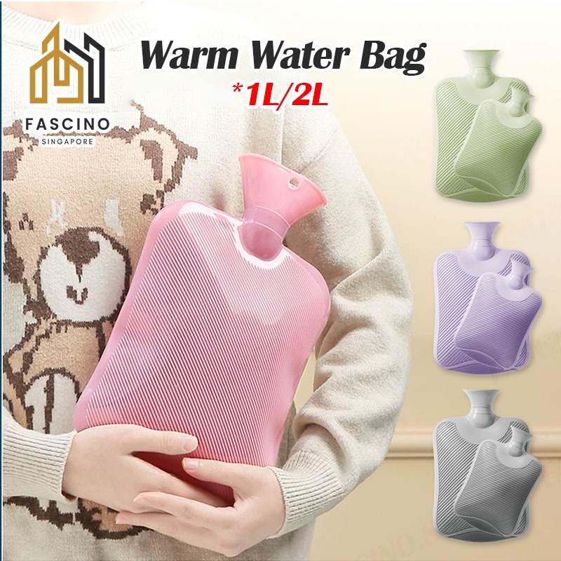 【SG】2L Thick Rubber Hot Water Bag Hand Warmer Relaxing Heat Cold ...