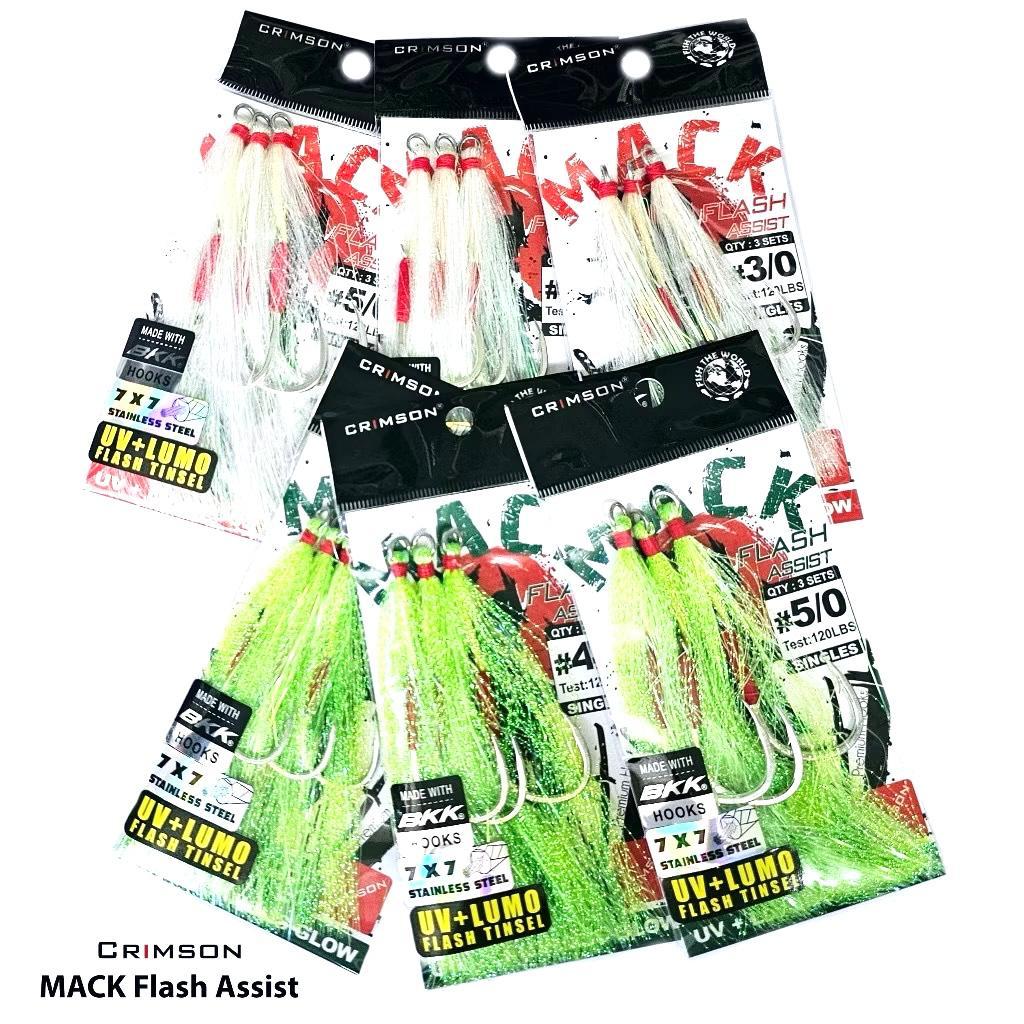 CRIMSON MACK Flash Jigging Single Assist Hook for Spanish Mackerel ...