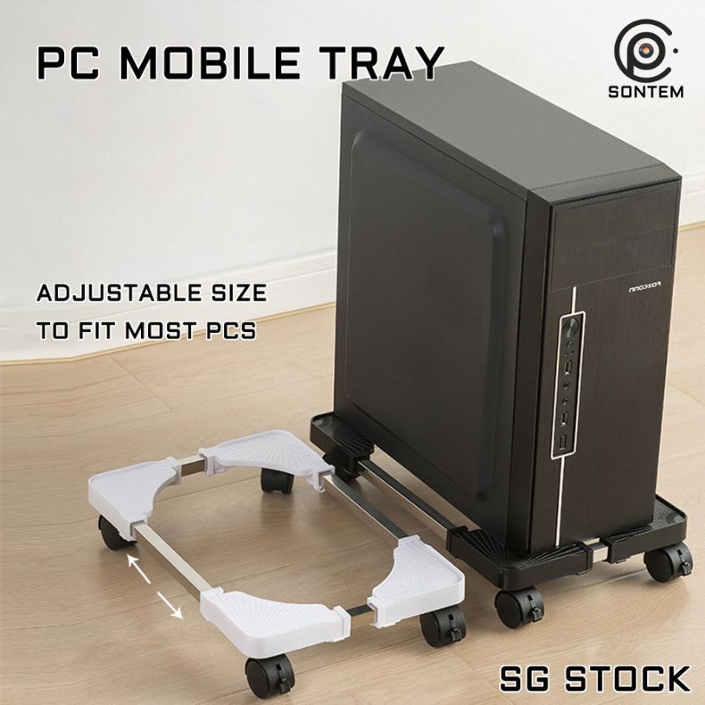 {SG Seller} CPU Roller Stand Computer Stand Ventilated PC Rack ...