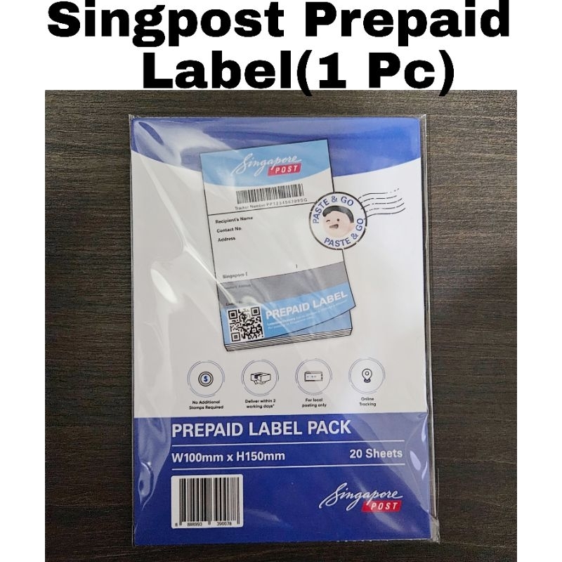 [SG] [FREE SHIP] [CASHBACK] 1 Piece Singpost Tracked Prepaid Postage ...