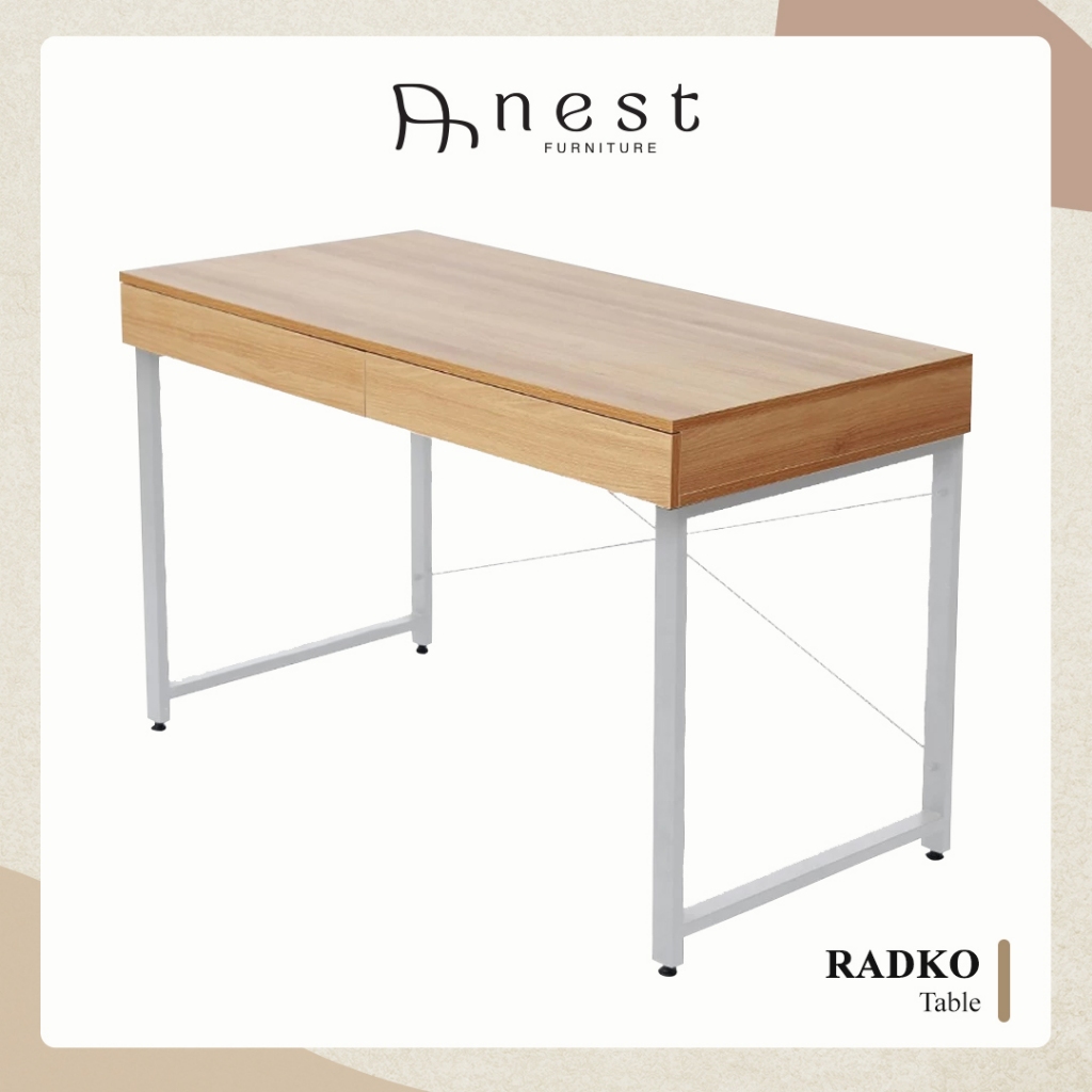 (NEST) RADKO STUDY TABLE WITH DRAWERS / 2 Drawer / Heavy / Study Table ...