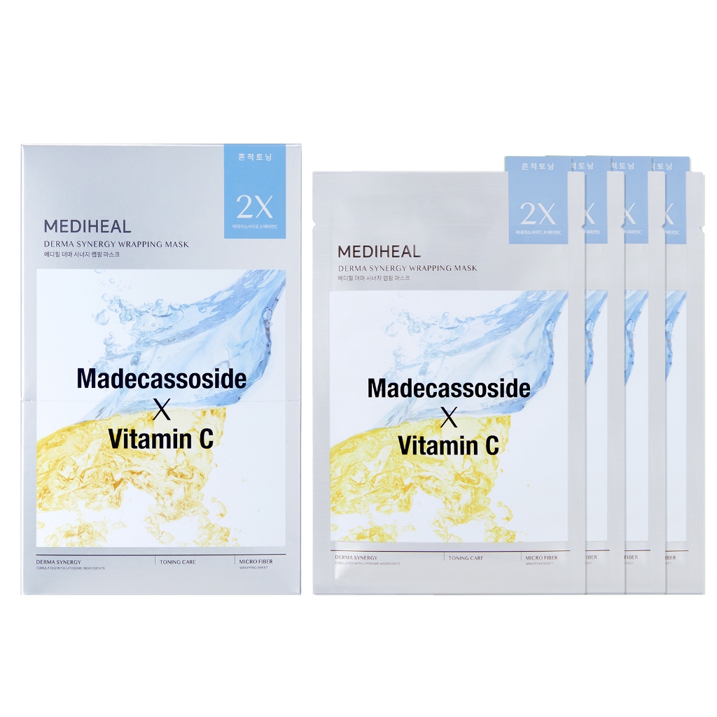 MEDIHEAL Derma Synergy Wrapping Mask Box - 4s [Moisture | Pore |Blemish ...