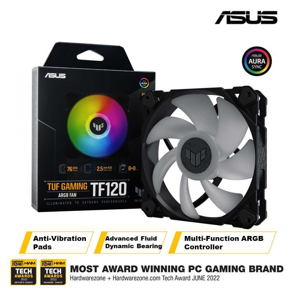 ASUS TUF Gaming TF120 ARGB chassis fan - Double-Layer LED array, PWM ...