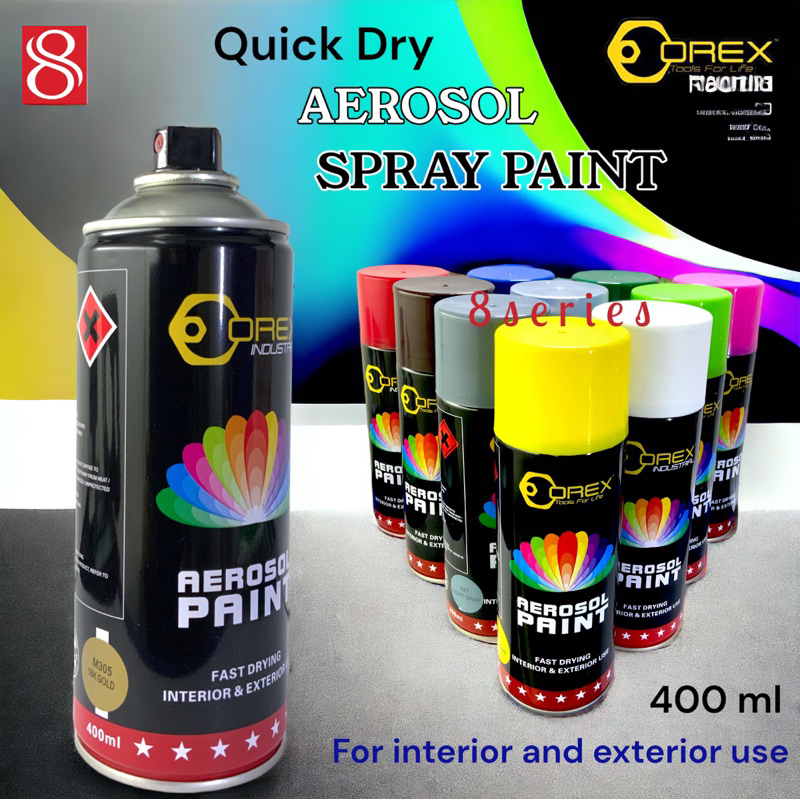 (SG SELLER ) Orex Aerosol spray paint 400ml /can , indoor outdoor spray ...