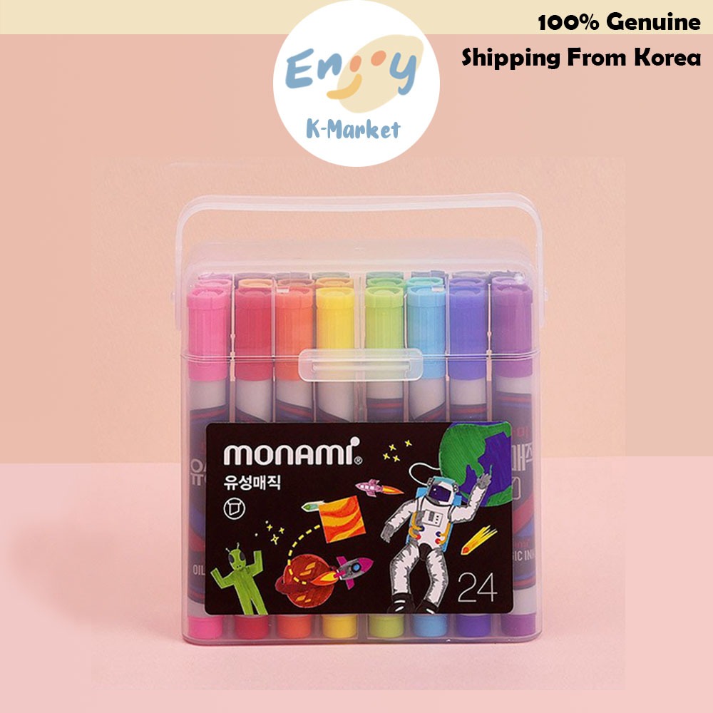 [MONAMI] Permanent Marker (24 colors_Square nib) | Shopee Singapore