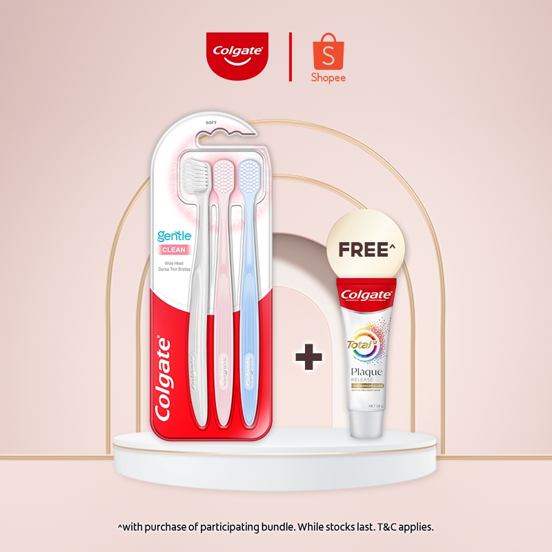 Colgate Gentle Clean / Gentle Gum Care / Gentle Charcoal 3s Toothbrush ...