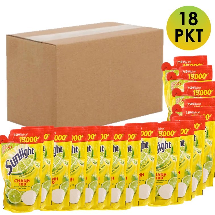 Sunlight Yellow Lemon / Lime Dishwashing Liquid Refill 660g 1 carton ...