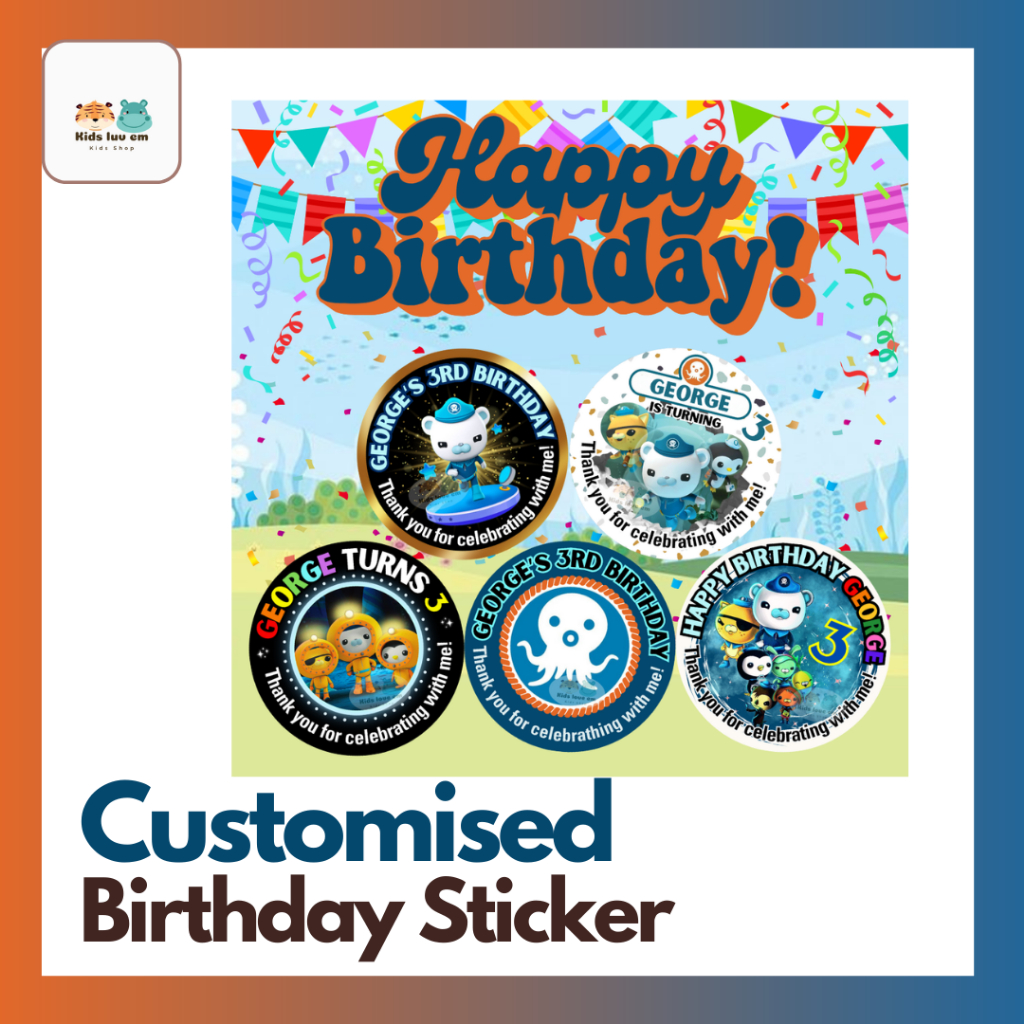 [SG SELLER][👦Kids Love em👧] Customised Octonauts Birthday Thank You ...