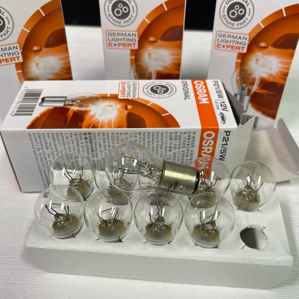 Original OSRAM Halogen Tail Brake Light Bulb (1016)(7528/P21/5W/12V ...