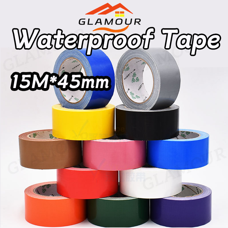 [SG] 15M*45MM Duct Tape Waterproof Electrical Tape Strong Double Sided ...