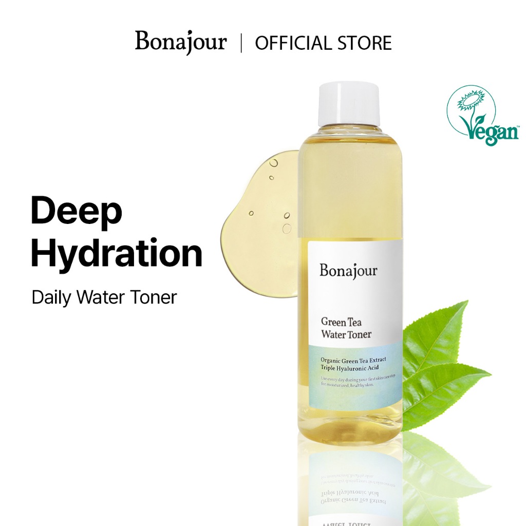 [BONAJOUR] Green Tea Water Toner 205ml - Hyaluronic Acid Facial Toner ...