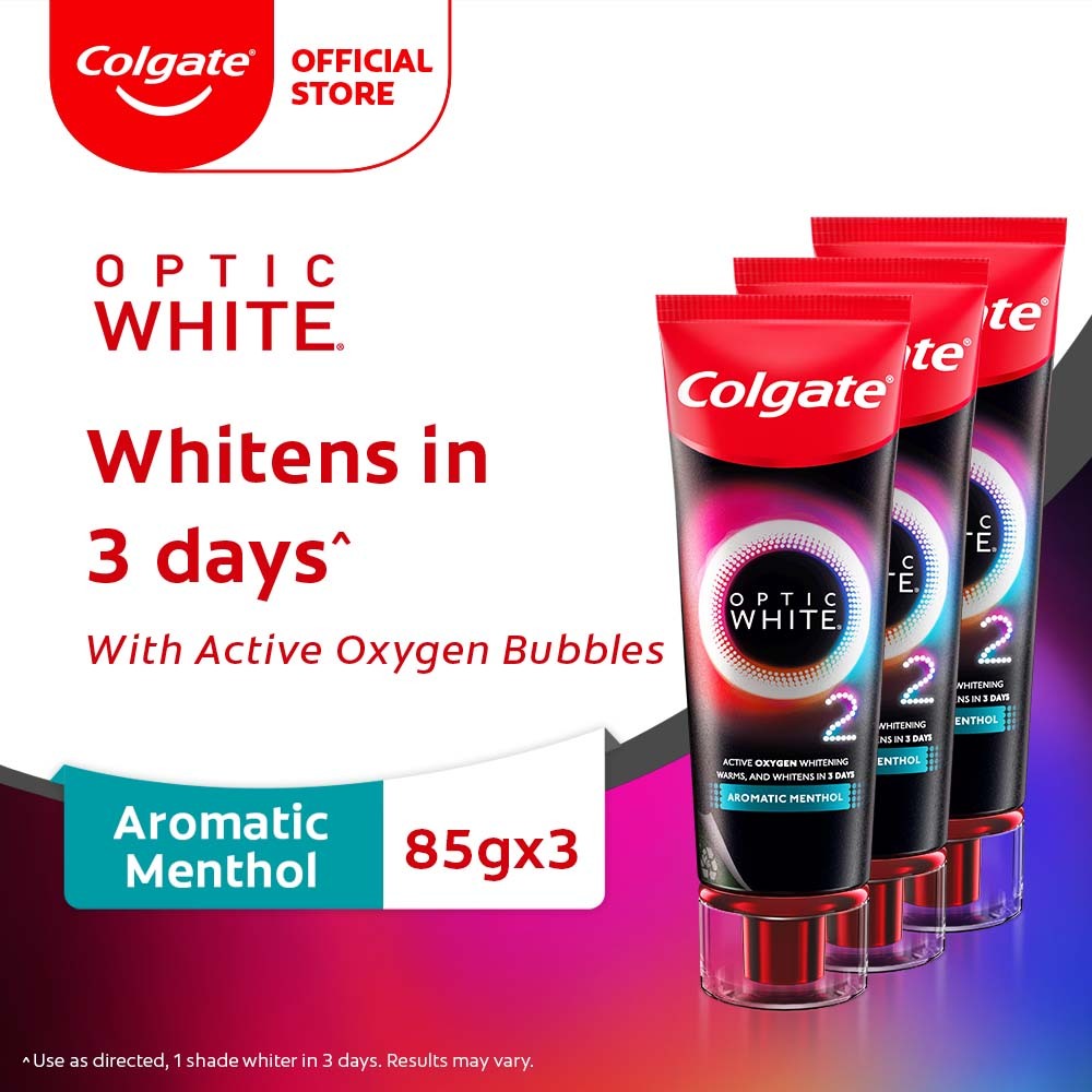 Colgate OpticWhite O2 85g Aromatic Menthol Toothpaste [Bundle of 3 ...