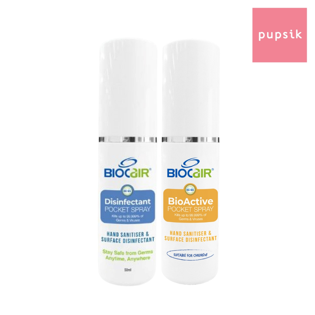 BioCair Disinfectant and BioActive Pocket Spray, 50ml (Single/Twin Pack ...