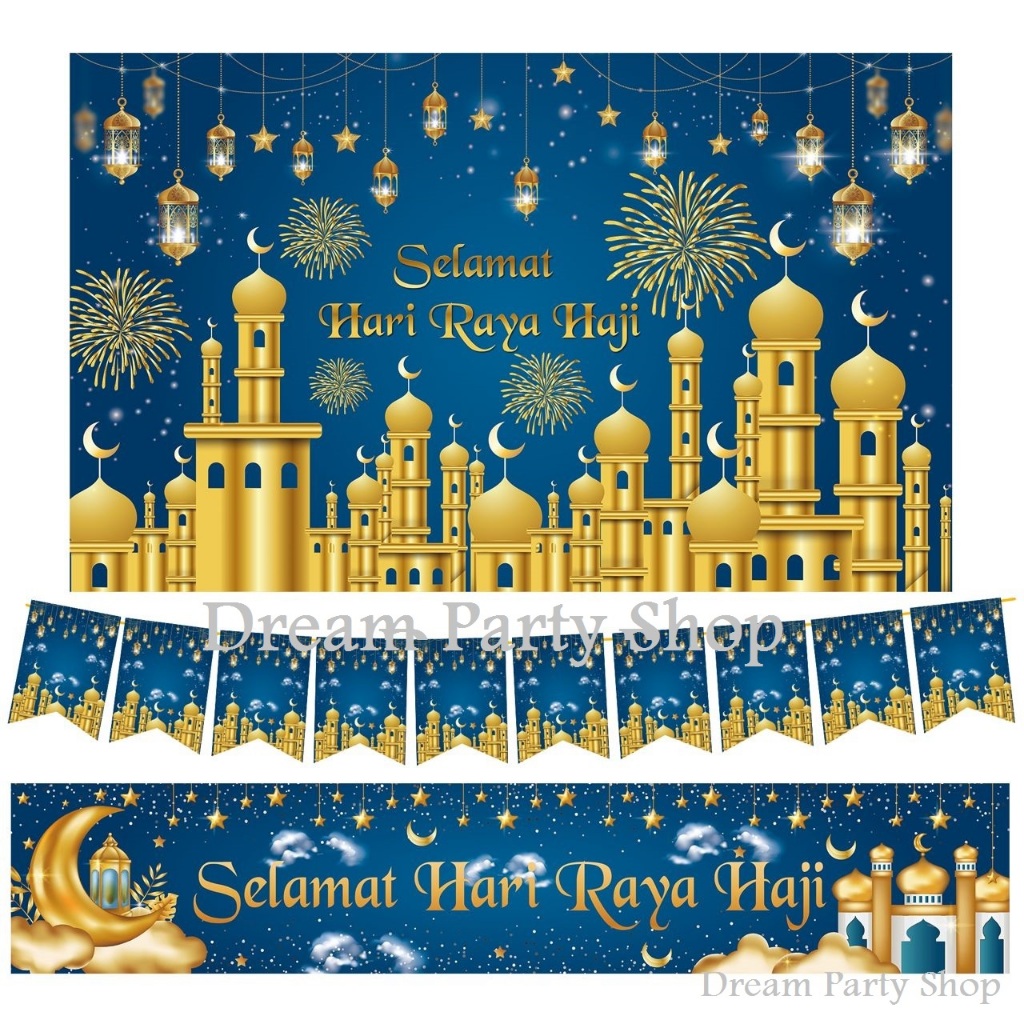 Selamat Hari Raya Haji Gantung Hiasan Banner Haji Hari Raya Adilfitri ...