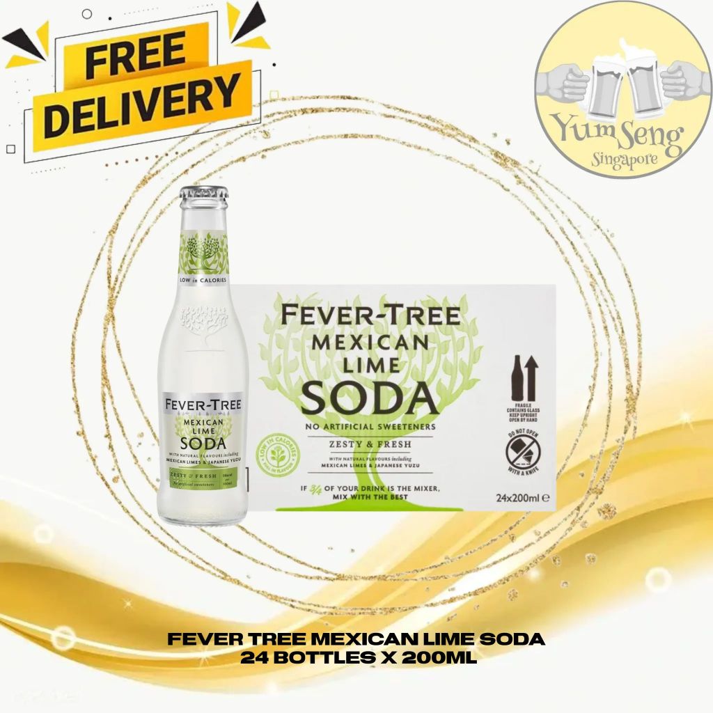 Fever Tree Mexican Lime Soda - 24 bottles x 200ml (BBD: 08/2025 ...