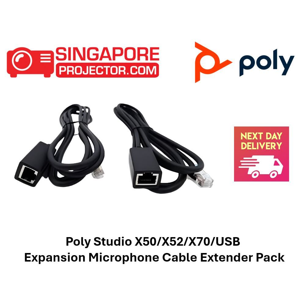 Poly Studio X50/X52/X70/USB Expansion Microphone Cable Extender Pack ...