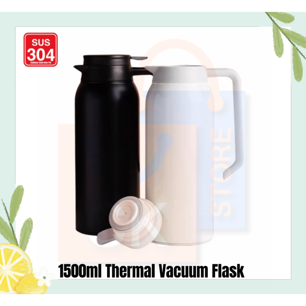 1.5L Thermal Vacuum Flask | Portable Thermos Flask (304 Stainless Steel ...