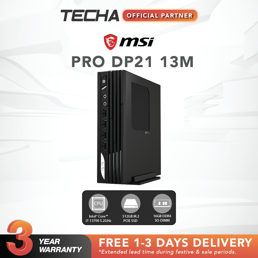 MSI PRO DP21 13M-684SG | i7-13700 | 16GB DDR4 | 512GB SSD | Intel UHD Graphics | Windows 11 Pro ...