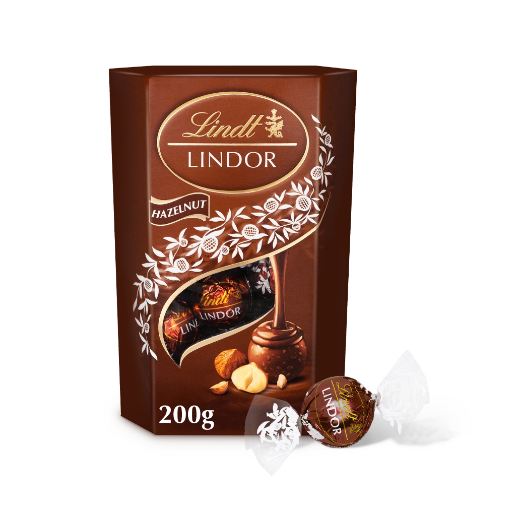 Lindt Lindor Hazelnut Chocolate Truffles Cornet (200g) | Shopee Singapore