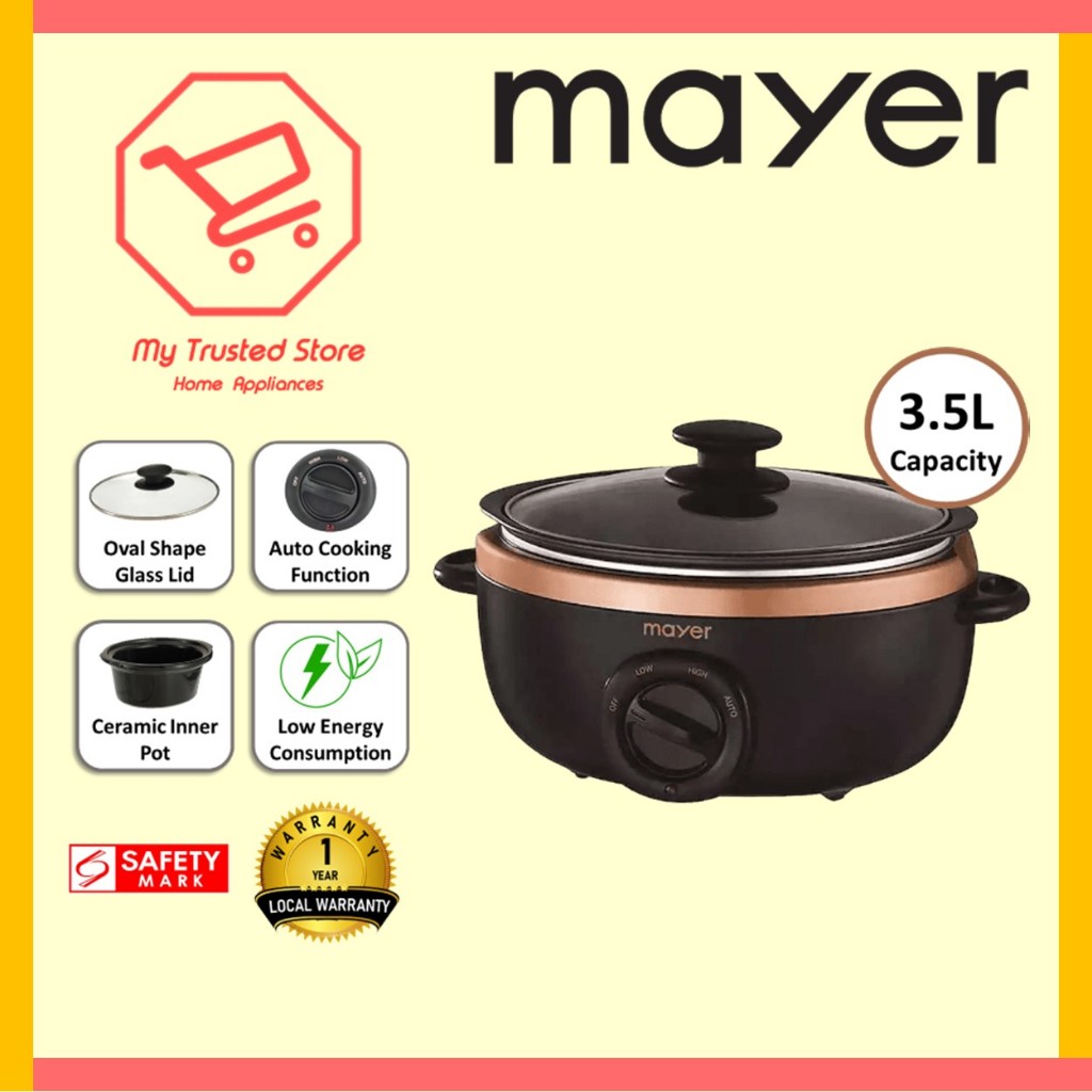 Mayer MMSC35 3.5L Electric Slow Cooker | Shopee Singapore