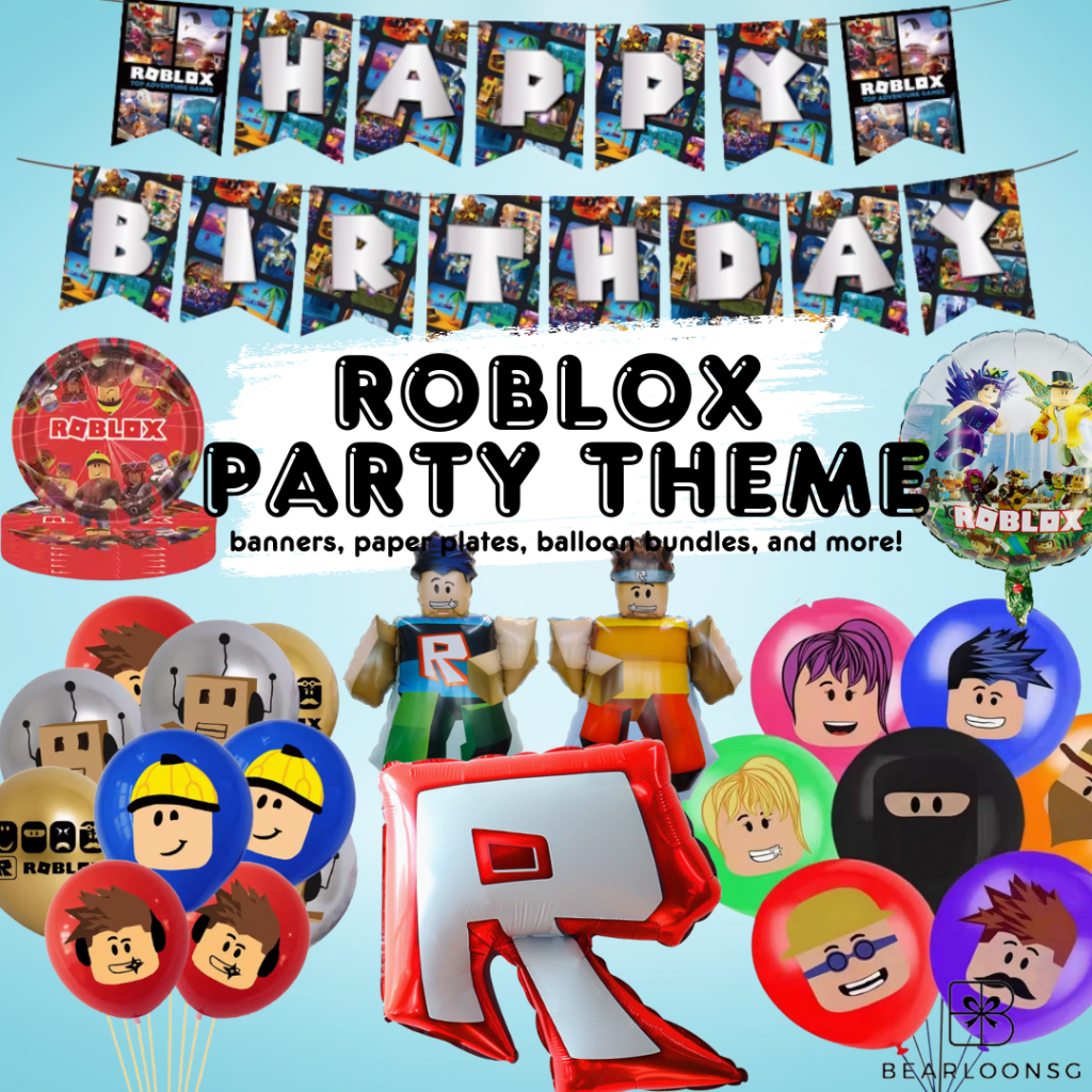 [SG STOCKS] Roblox birthday party decorations / roblox balloons/roblox ...