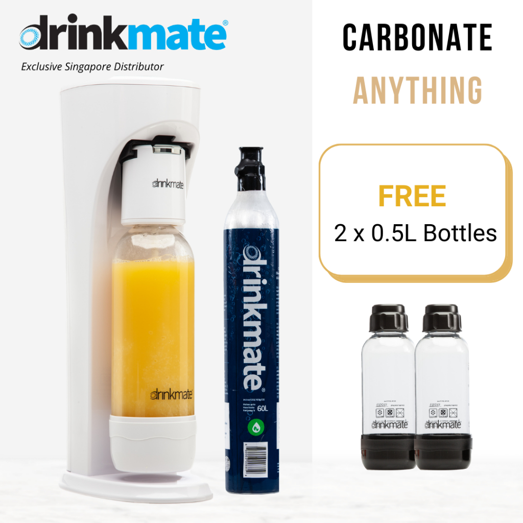 White DrinkMate Omnifizz Sparkling Water Soda Maker (Sodastream Cylinder Compatible) | Shopee ...