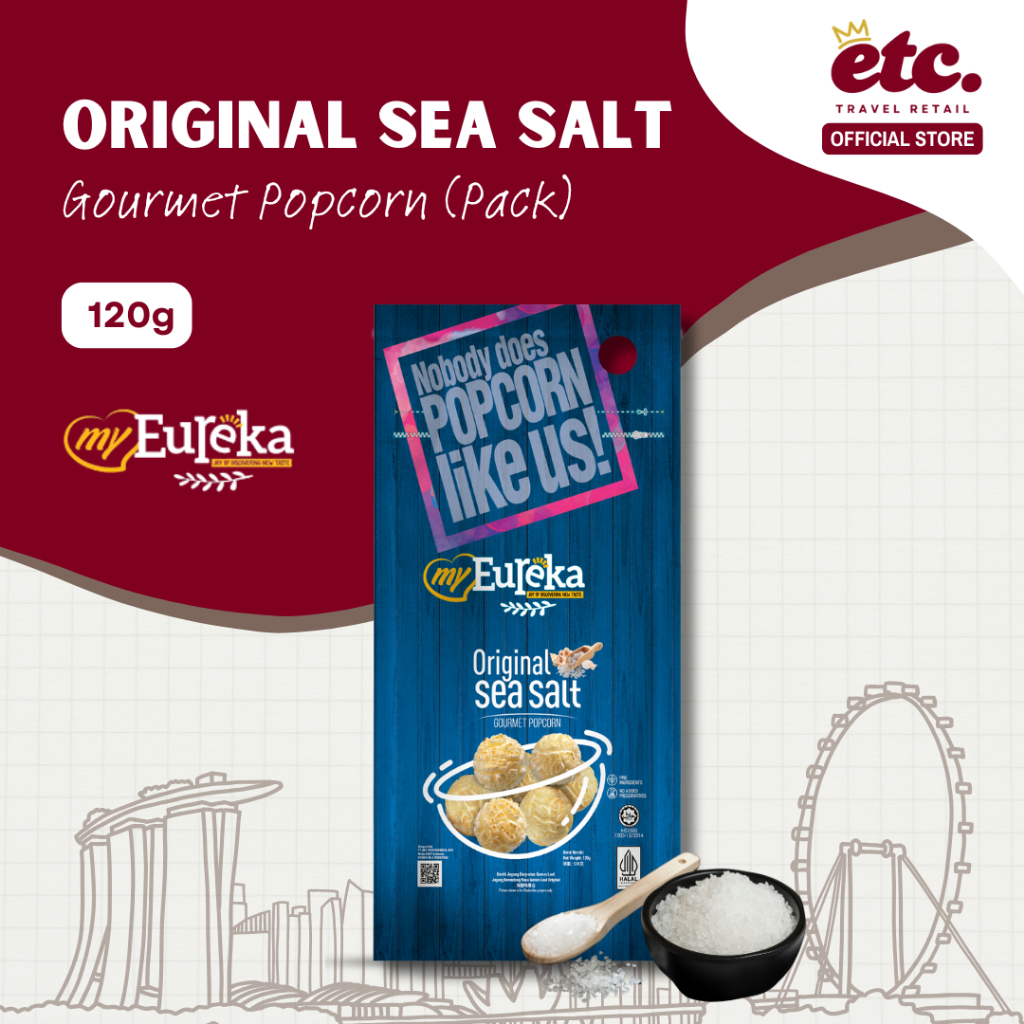 Eureka Popcorn Original Sea Salt 120g Pack | Shopee Singapore