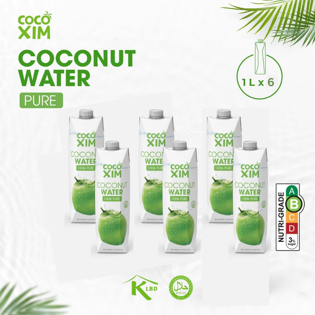 Cocoxim Conventional Pure Coconut Water 330ml / 1L (Carton) | Shopee ...