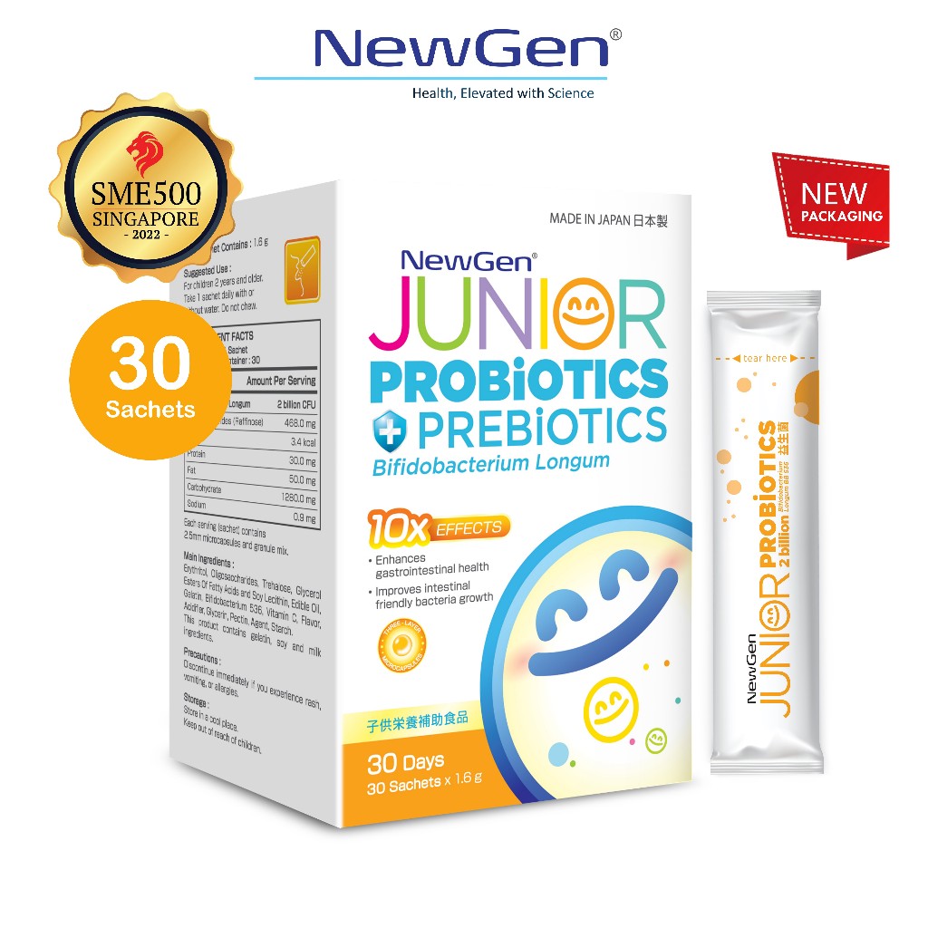NewGen Junior Probiotics + Prebiotics 2 Billion CFU Bifidobacterium ...