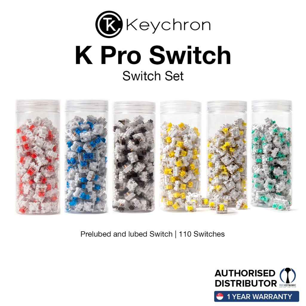 KEYCHRON K Pro Pre Lubed Switch for Mechanical Keyboard, 110 pcs in 6 ...